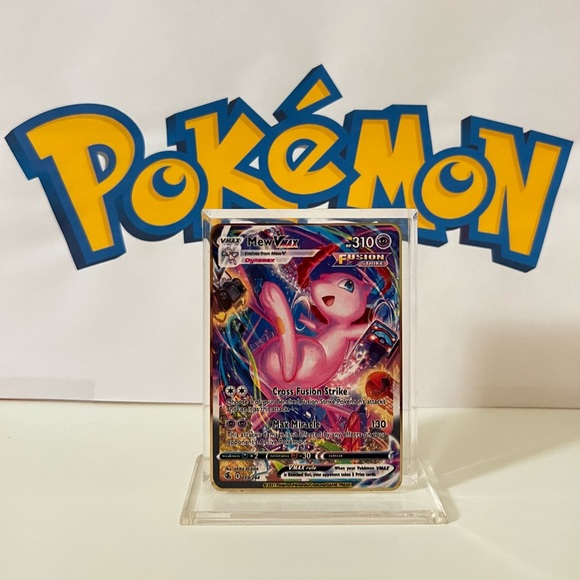 Pokemon | Toys | Pokmon Mew Vmax 269264 Fusion Strike Metal Gold Card Rare | Poshmark